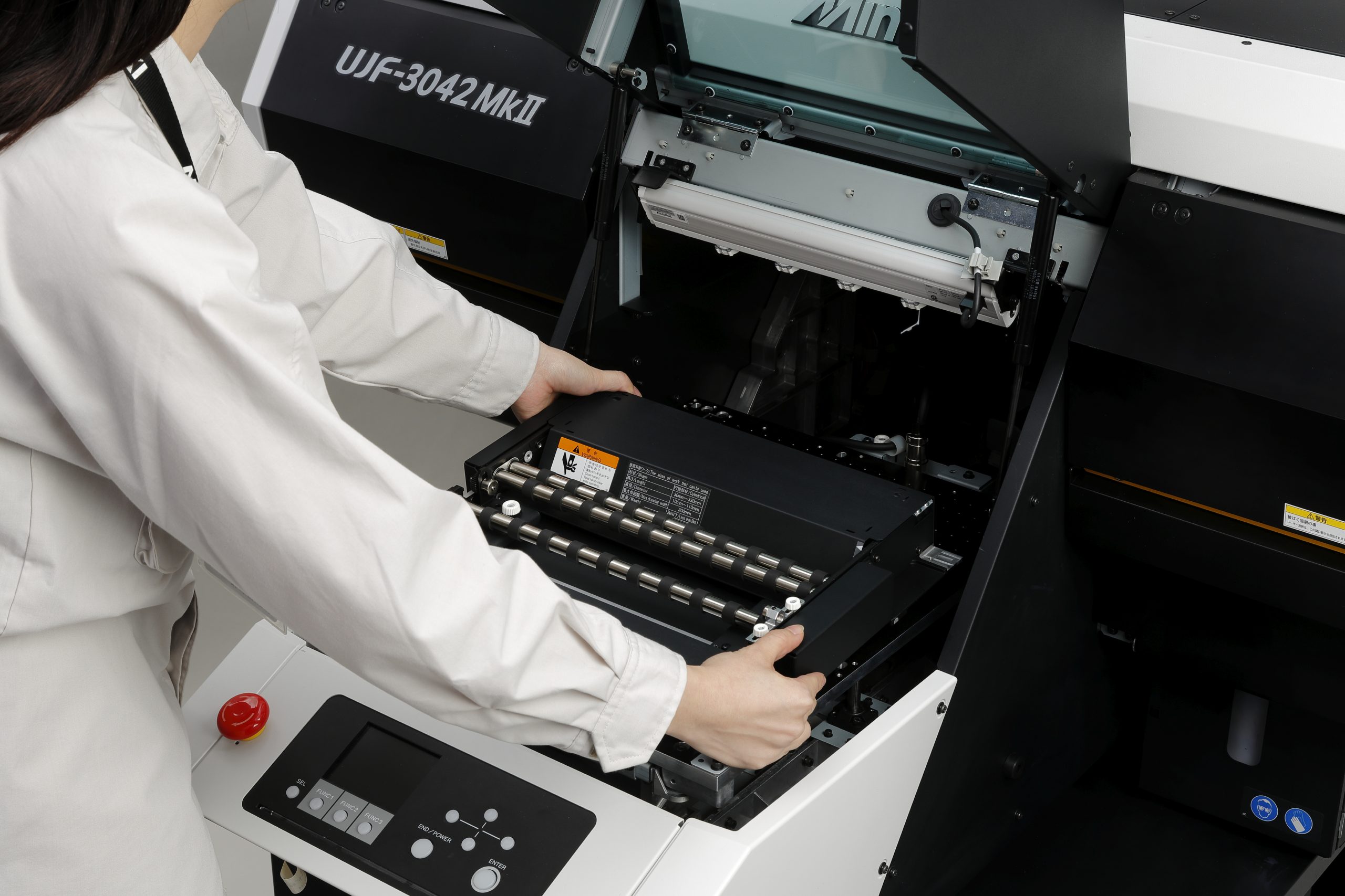 Mimaki_UJF-3042 flatbed UV inkjet printer with the Kebab option - The ...